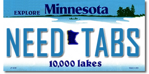 Minnesota Auto License — Need Tabs?